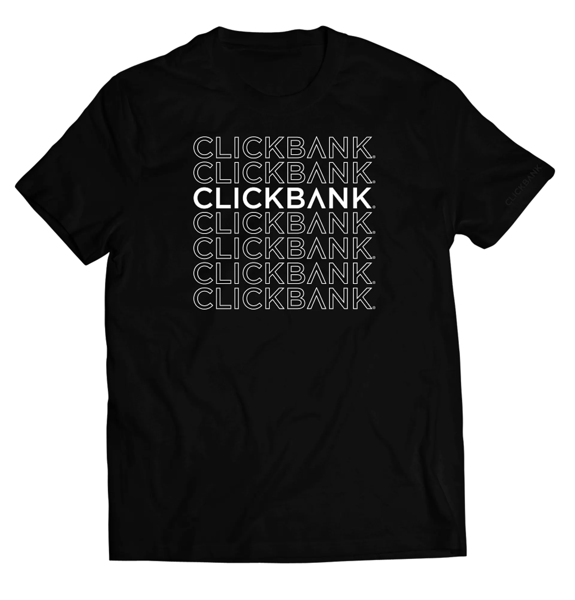 ClickBank Unisex Repeating Black Tee - ClickBank Swag
